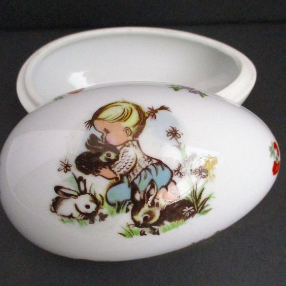 Lefton | Accents | Vintage Lefton China Egg Shaped Hand Painted Trinket ...